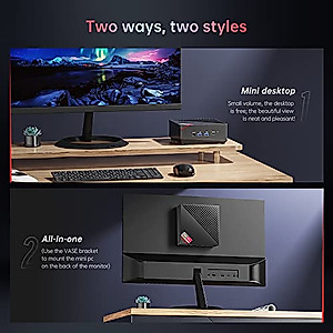 [Dual LAN] Mini PC, AMD Ryzen 7 5800U 16GB Dual Channel DDR4 512GB NVMe SSD, Mini Computers Windows 11 Pro, WiFi6 Bluetooth 4K Triple Display Mini Desktop Computers Gaming PC, 8C/16T up to 4.4Ghz
