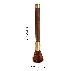 2PCS Coffee Brush, Coffee Grinder Cleaning Brush Machine Cleaning Tool with Wood Handle & Natural Soft Bristles for Home Kitchen