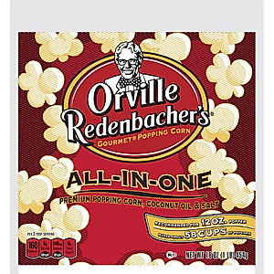 Orville Redenbacher's All-In-One Popcorn Kit, Coconut Oil & Salt Popping Corn, 16 oz. (Pack of 24)