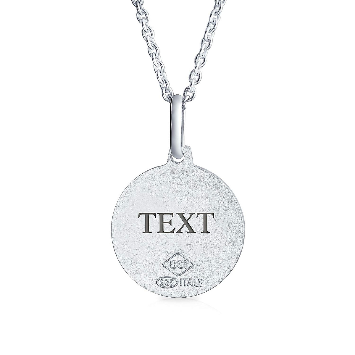 Saint Michael Patron of Military Police Security Worker Medal Medallion .925 Sterling Silver Pendant Necklace for Men Women Custom Engraved