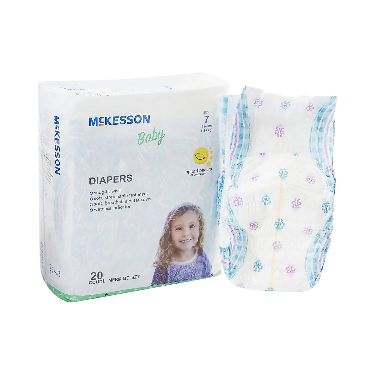 McKesson Baby Diaper Size 7, Over 41 lbs. BD-SZ7, 20 Ct