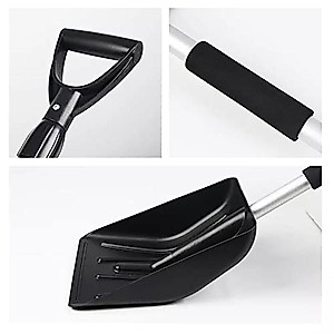 DHliIQQ Snow Shovel for Winter, Emergency Snow Shovel Portable Lightweight Sport Utility Detachable Shovel for Driveway Car Emergency Home Garden Camping Beach