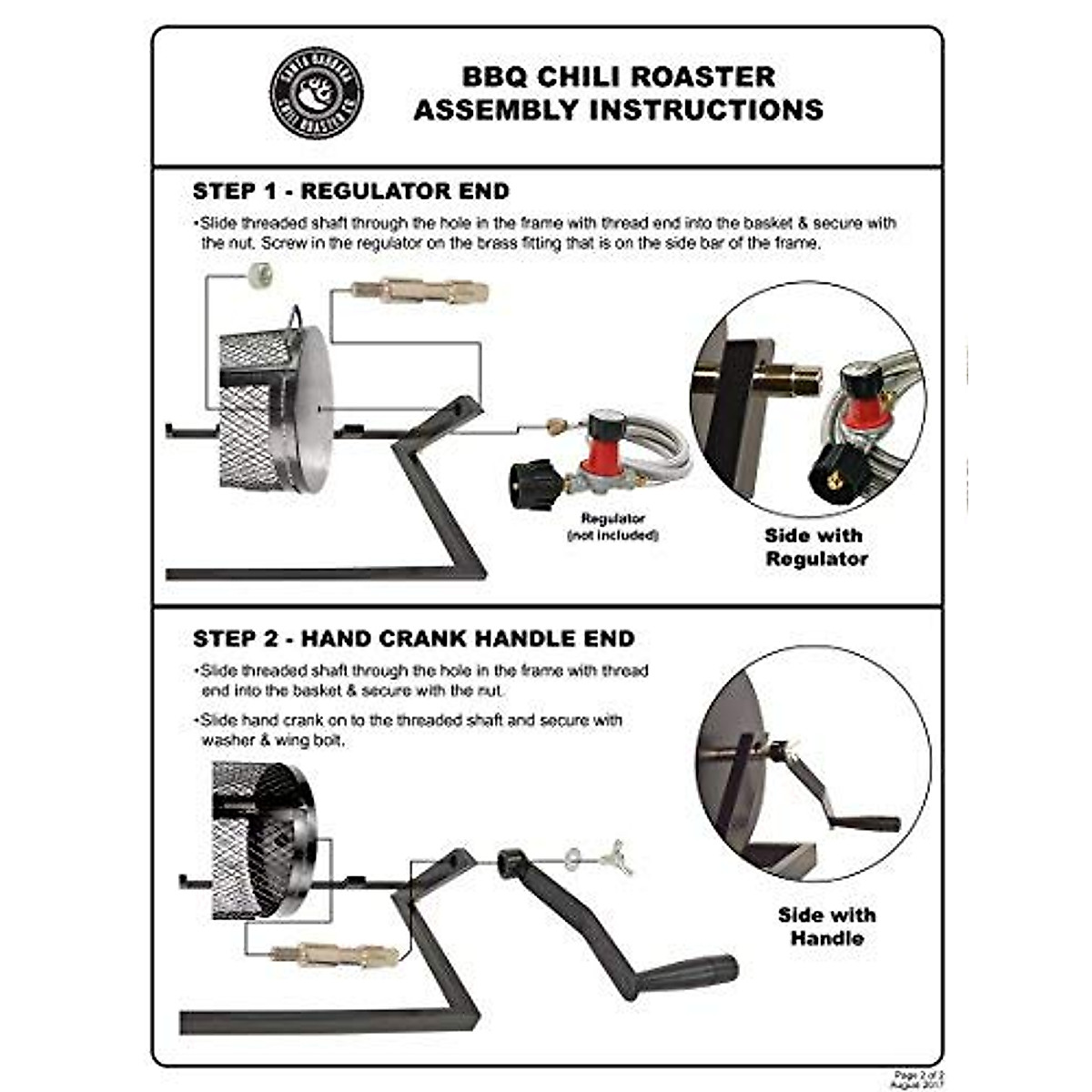 5 Burner Hatch Chile Roaster Propane Roaster Drum; Regulator CR-BARBACOA-1