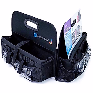 Totally Tiffany SDTT45BLK Plastic Ditto Desktop Organizer-Black/Pink, White