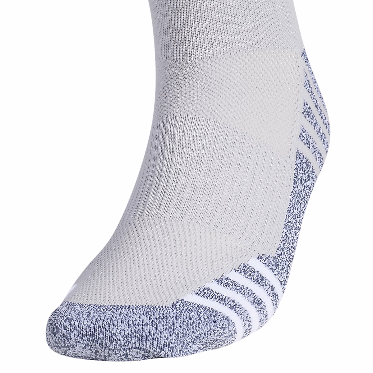 adidas Speed 3 Soccer Socks (1 Pair), Team Light Grey/White, Small