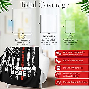 Personalized Hockey Blanket | Soft & Warm Throw Blanket | Custom Blanket for Athletes and Sports Fans | Personalized Blanket for Couch, Sofa | Blanket Gift for Birthday & Christmas (Fleece – 50x60)