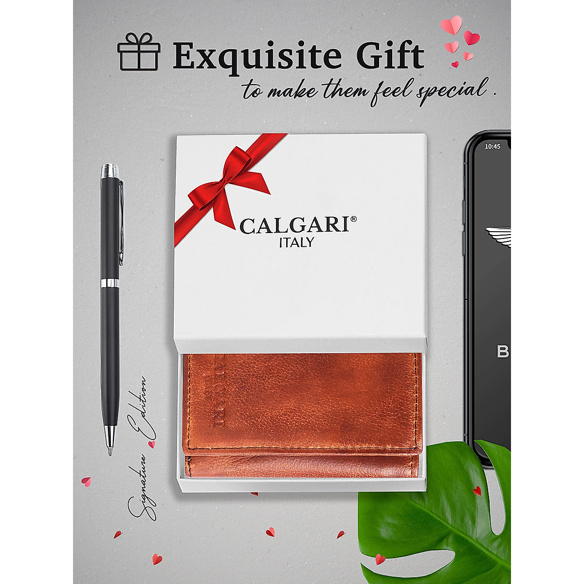 CALGARI® Italian Luxury Leather Wallets For Men | Trifold