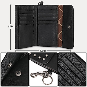 Wrangler Wallet for Women Slim Trifold Credit Card Cases & Money Organizers