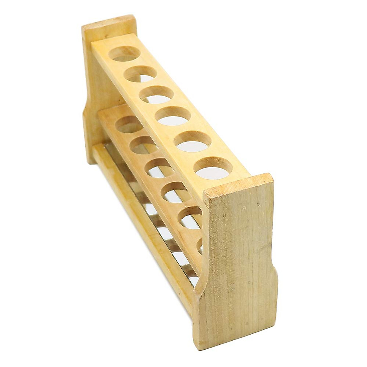 Wooden Colorimetric Test Tube Rack 6 Hole Thick Wood Wooden Tube Rack Laboratory Exports Manufacturers Hole Diameter 28mm