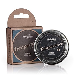 CanYouHandlebar Temperance - Fragrance Free Unscented - Premium Beard Balm for Men | Dry Oil Beard Conditioner | 2 Oz Stainless Steel Tin