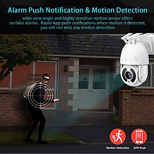 Funxwe 4G LTE Cellular Wireless 5MP 30X Optical Zoom Security PTZ Camera with SIM Card Slot, Two Way Audio Motion Alarm Auto Tracking, Color Night Vision