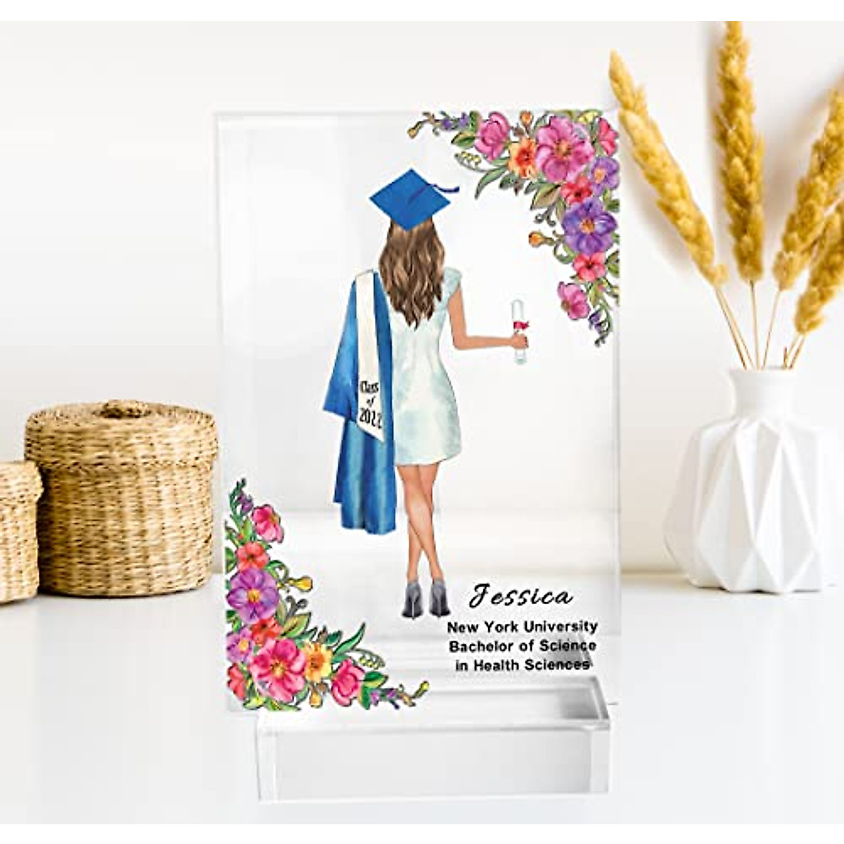 Custom Graduation Gift for Her ， Personalized Graduation Keepsake Print，Personalized Gift， High School ，College ， Medical School ，Grad Gift (6 * 8 inch)
