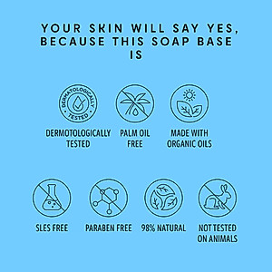 Skin Said Yes 5Lb Goats Milk Soap Base - SLS/SLES free, No Palm Oil, Organic Soap Base, Bulk Goat Milk Melt and Pour Soap Base, Natural Soap Base for Soap Making Organic, Soap Making Supplies