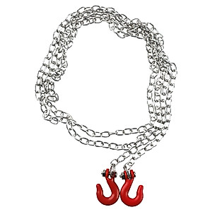 HIRCQOO 1/10 RC Decorations Accessories Mini Metal Trailer Chain with Tow Hook & Winch Anchor Compatible with Traxxas TRX-4 Tamiya CC01 Axial SCX10 Wraith D90 Redcat HSP 1/10 RC Crawler Truck