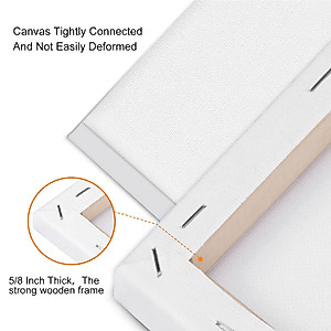 4 Packs Square Canvases for Painting with 4"x 4", 6"x 6", 8"x 8", 10"x 10", Painting Canvas for Oil & Acrylic Paint