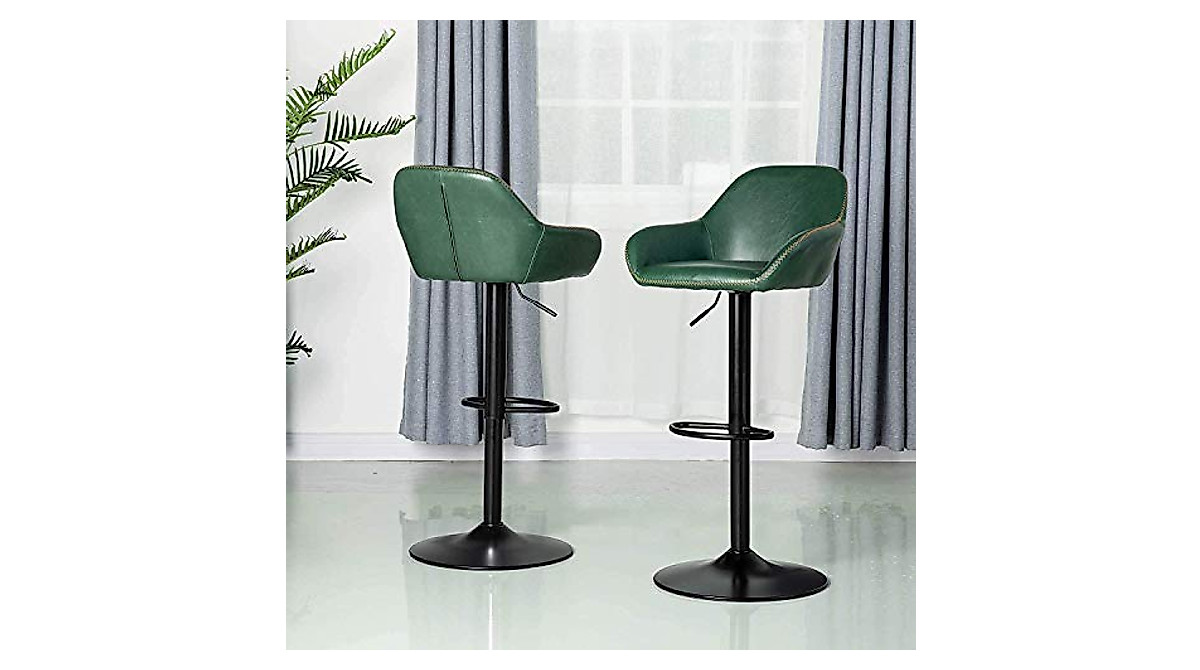 Glitzhome Hunter Green Bar Stool & Pub Table Set