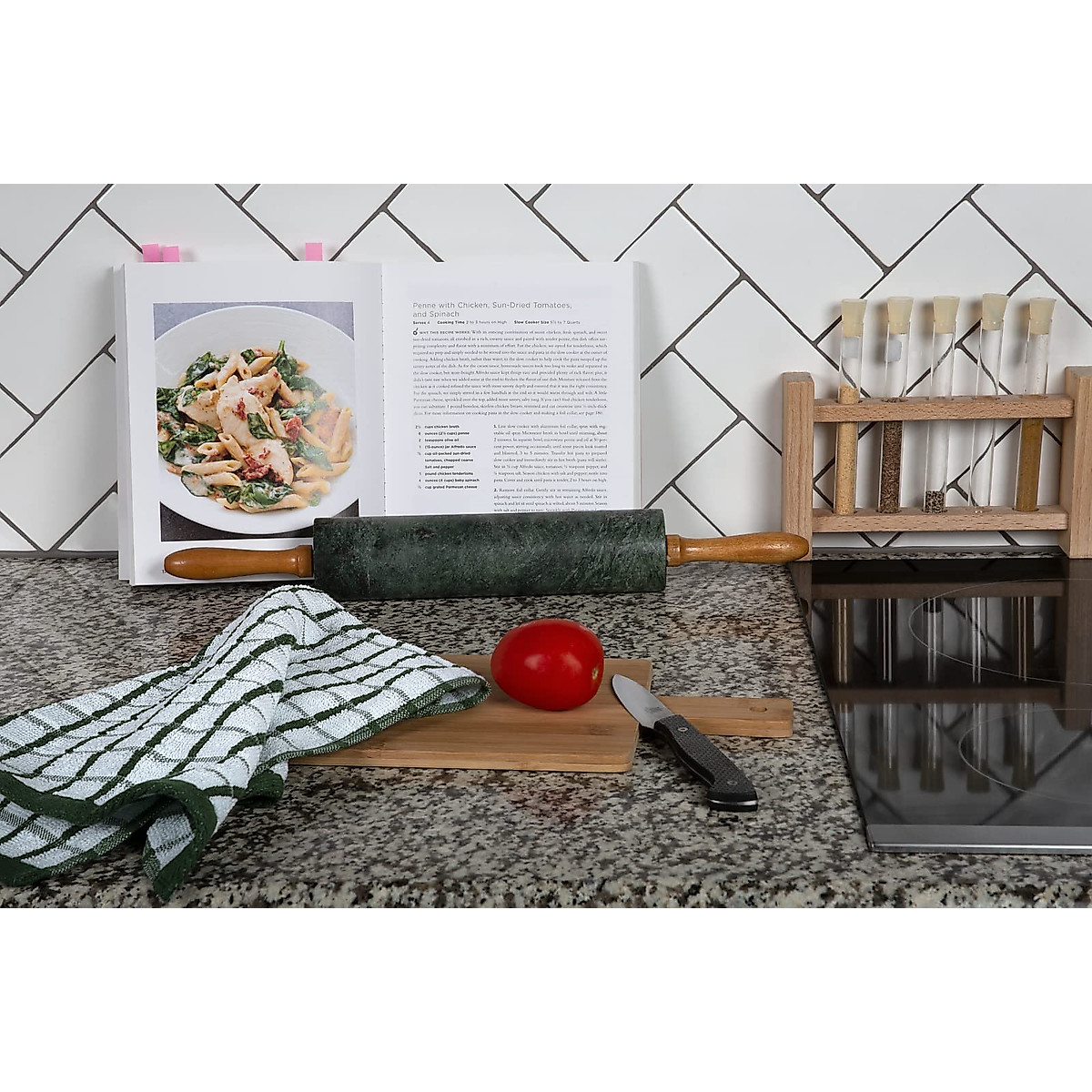 White Classic [8 Pack] Premium Dish Towels for Kitchen, with Hanging Loop - Heavy Duty Absorbent 100% Cotton 410 GSM Terry Kitchen Towels, 16x26 (Multi)