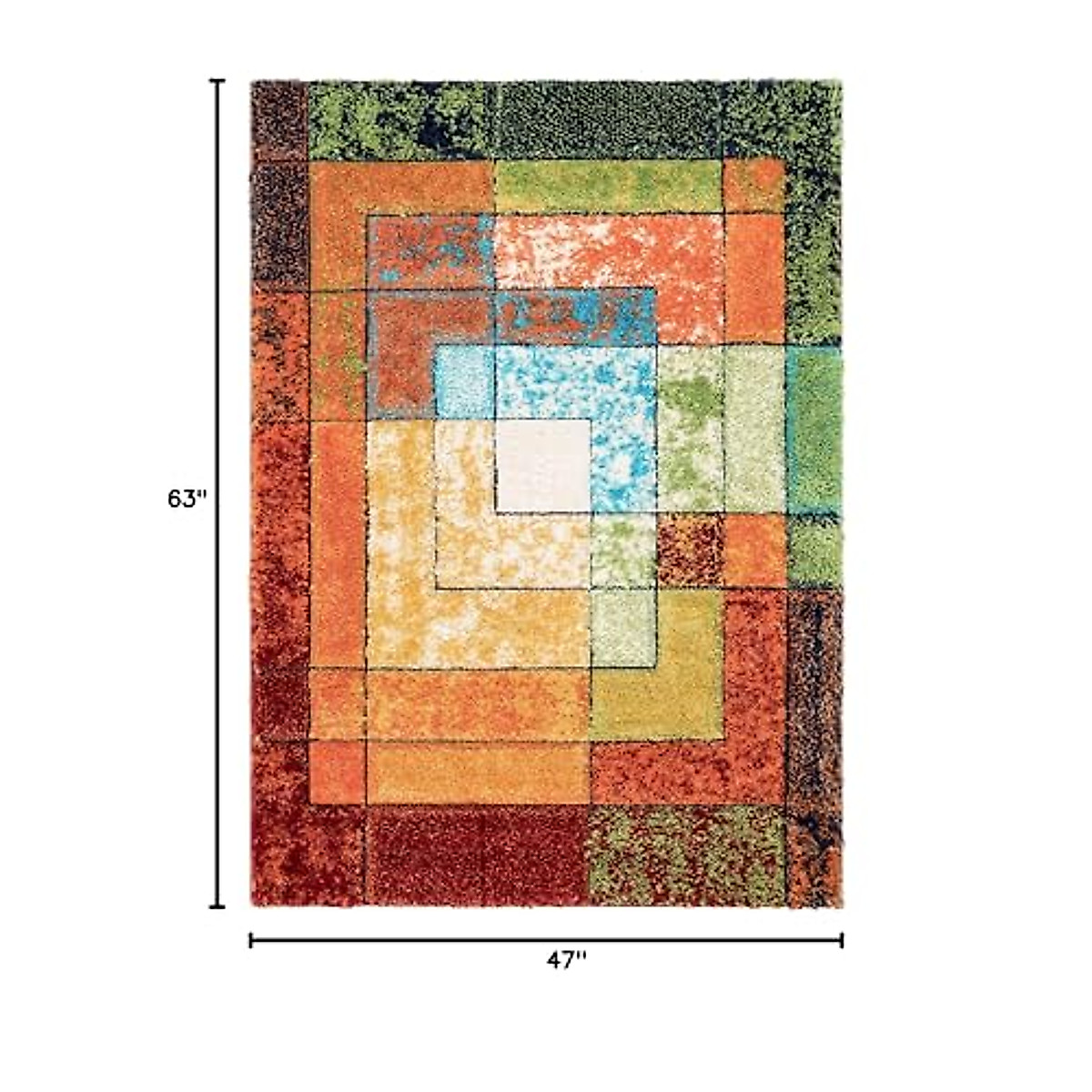 Well Woven Kizi Multi Abstract Geometric Area Rug (3'11" x 5'3")