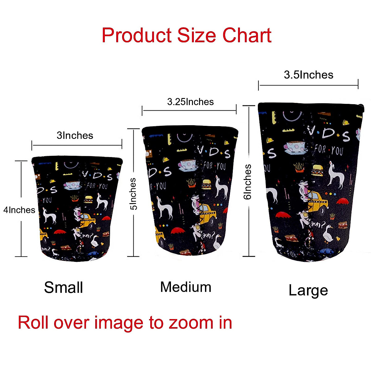 3Pack Friends TV Show Merchandise Coffee Cup Sleeve Friends Iced Coffee Sleeves Reusable Friends TV Show Gifts Neoprene Cup Sleeve for 16-32oz Cold Hot Beverages