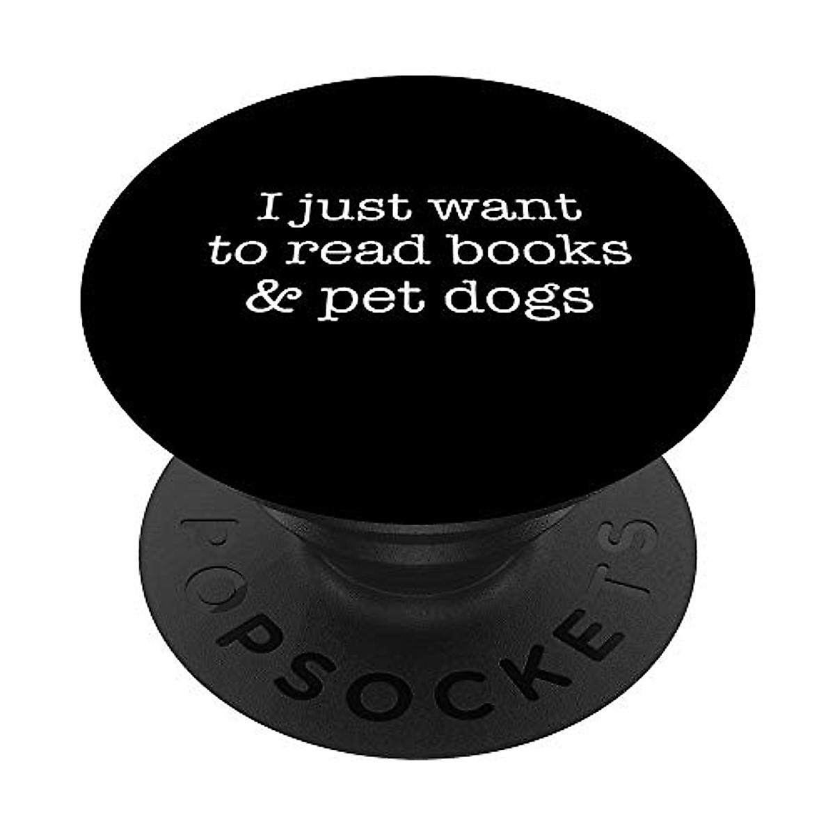 Pet Animal Lover Gift Bookworm Dog Books Reading PopSockets PopGrip: Swappable Grip for Phones & Tablets