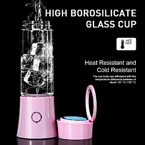 Taillansin【2019 Newest】Portable Blender, Multi-functional Travel Electric Juice Cup with USB Rechargeable Small Blender for Shakes and Smoothies, Stronger and Faster with Stainless Steel 6-Blades(FDA BPA free)