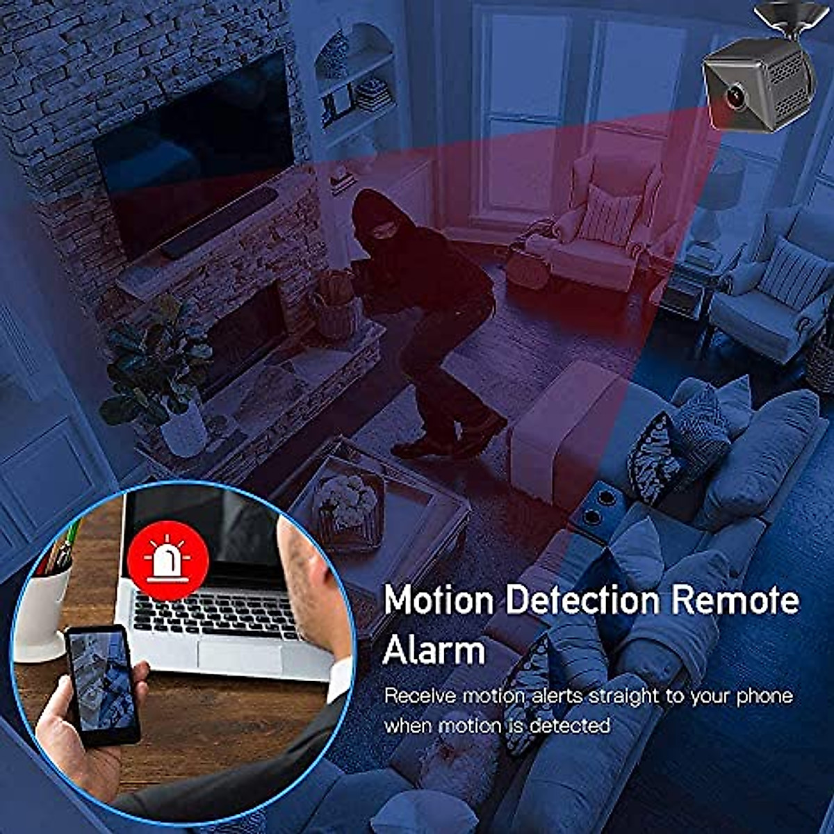 Mini Spy Hidden Camera, WiFi Wireless Hidden Camera with Live Feed, 1080P HD Nanny Cam with Phone App, Hidden Camera Night Vision Surveillance Camera for Home Indoor Outdoor
