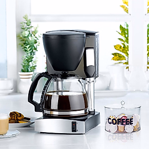 NOKI Basket Coffee Filter Holder, Clear Acrylic Coffee Pod Holder with Lid, Large Capacity Nespresso K cup organizer for Coffee Bar & Kitchen Countertop