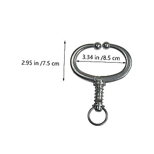 Yardwe 3pcs Spring Loaded Bull Nose Ring Stainless Steel Nose Ring Cattle Pliers Ring Farm Animal Pulling Tool Cow Nose Piercing Traction Nose Rings Cattle Traction Ring Livestock Supply