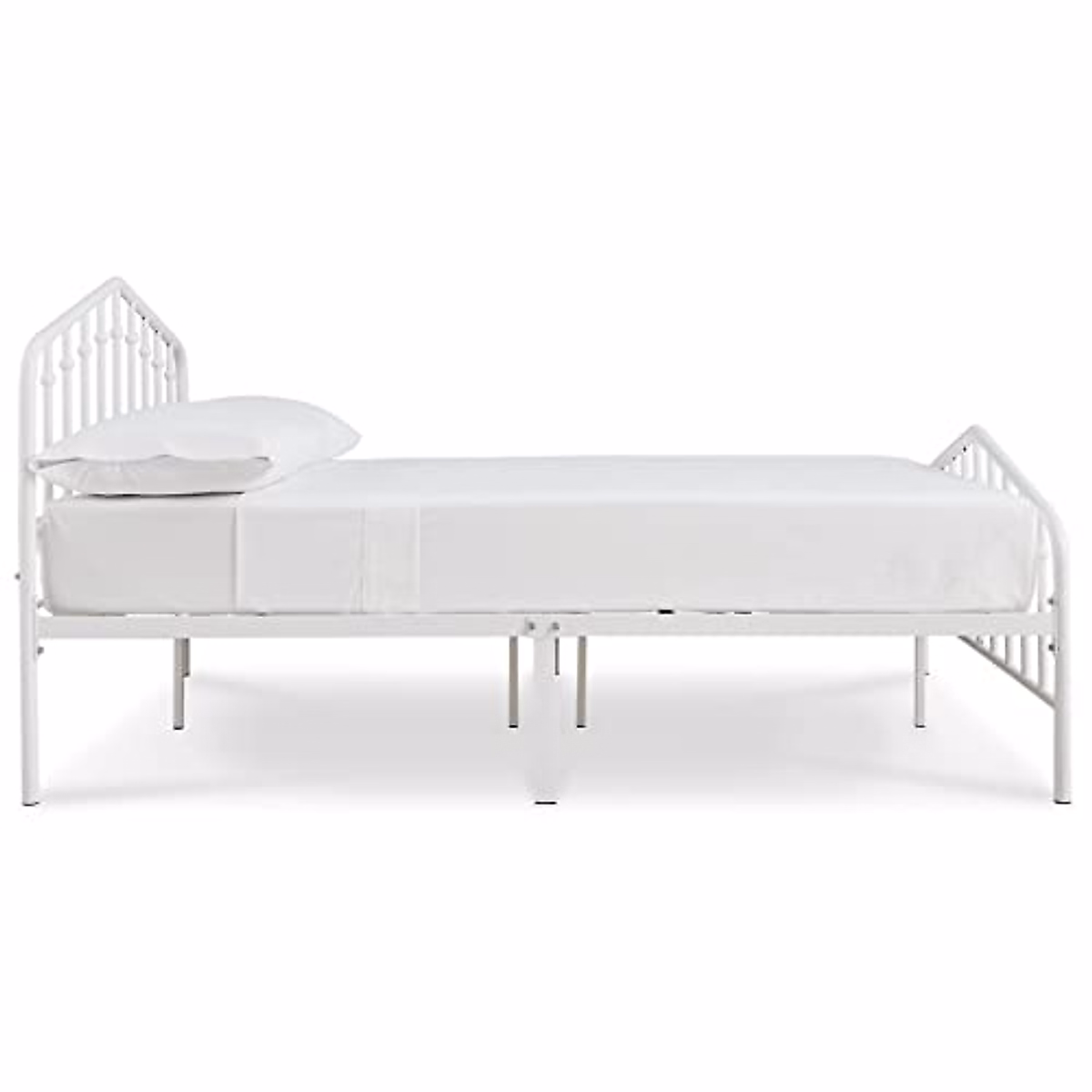 Signature Design by Ashley Casual Trentlore Metal Bed, Full, White