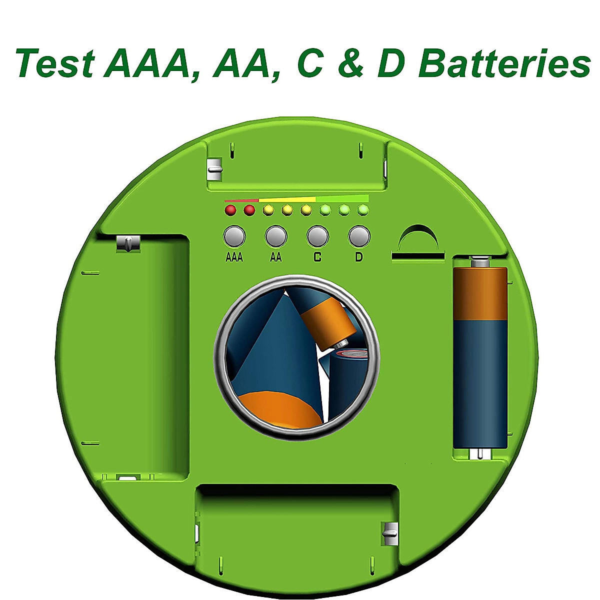 ECO Battery Bin - Test, Store & Recycle AA, AAA, C, D Batteries