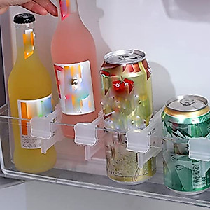 Angoily Fridge Divider 12pcs Refrigerator Door Shelf Bin Clip Retractable Fridge Separators Food Organizer Fridge Accessories for Fridge Storage Bin Box Fridge Drawer Divider