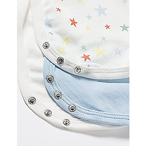 Petit Bateau BABIES' COLOURFUL STARRY SHORT-SLEEVED ORGANIC COTTON BODYSUITS - 3-PACK STYLE 59429 SIZES 3-36 MONTHS (SIZE 6 MONTH STYLE 59429)