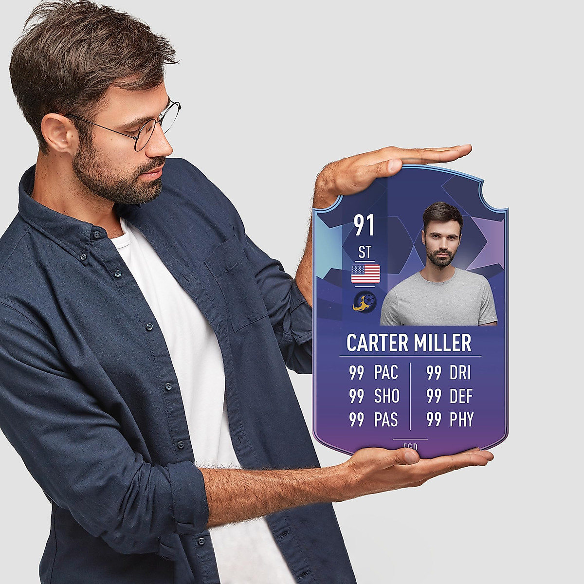 crypto Personalized Soccer Plaque 2023 Improved Model | Ultimate Team Card Famous Video Game | Soccer Decorations for Bedroom | Soccer Gifts for Boys & Girls | Multiple Size & Shapes Options