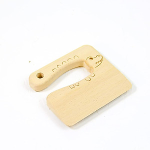 Godkider 9 Pcs Kids Knife Set, Kid Safe Knives for Real Cooking, Montessori Kitchen Tools for Toddlers include Wooden Toddler Kitchen Knife & Plastic Serrated Edges Children Knives, Crocodile