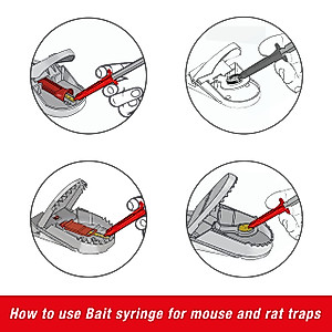 SWISSINNO Mouse and Rat Trap Bait Syringes - Replacement System - Bait for Rodent - Attracts Mice and Rats - Pests Attractant - Peanut Butter - Pest Control Safe for Children and Pets. Set of 2