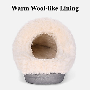 Evshine Warm Knit House Slippers for Women Comfy Fleece Lined Winter Slippers with Memory Foam and Indoor Outdoor Soles Pink 40-41 (Size8-9)