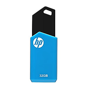 HP 32GB v150w USB 2.0 Flash Drive, Blue