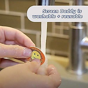 Scrub Daddy Screen Cleaning Microfiber Cloth Pads - Screen Daddy- Screen Cleaning Pads for Phone, Computer Screen, Eye Glasses, Lenses, Scratch-Free, Streak-Free, Reusable, Washable, 2ct