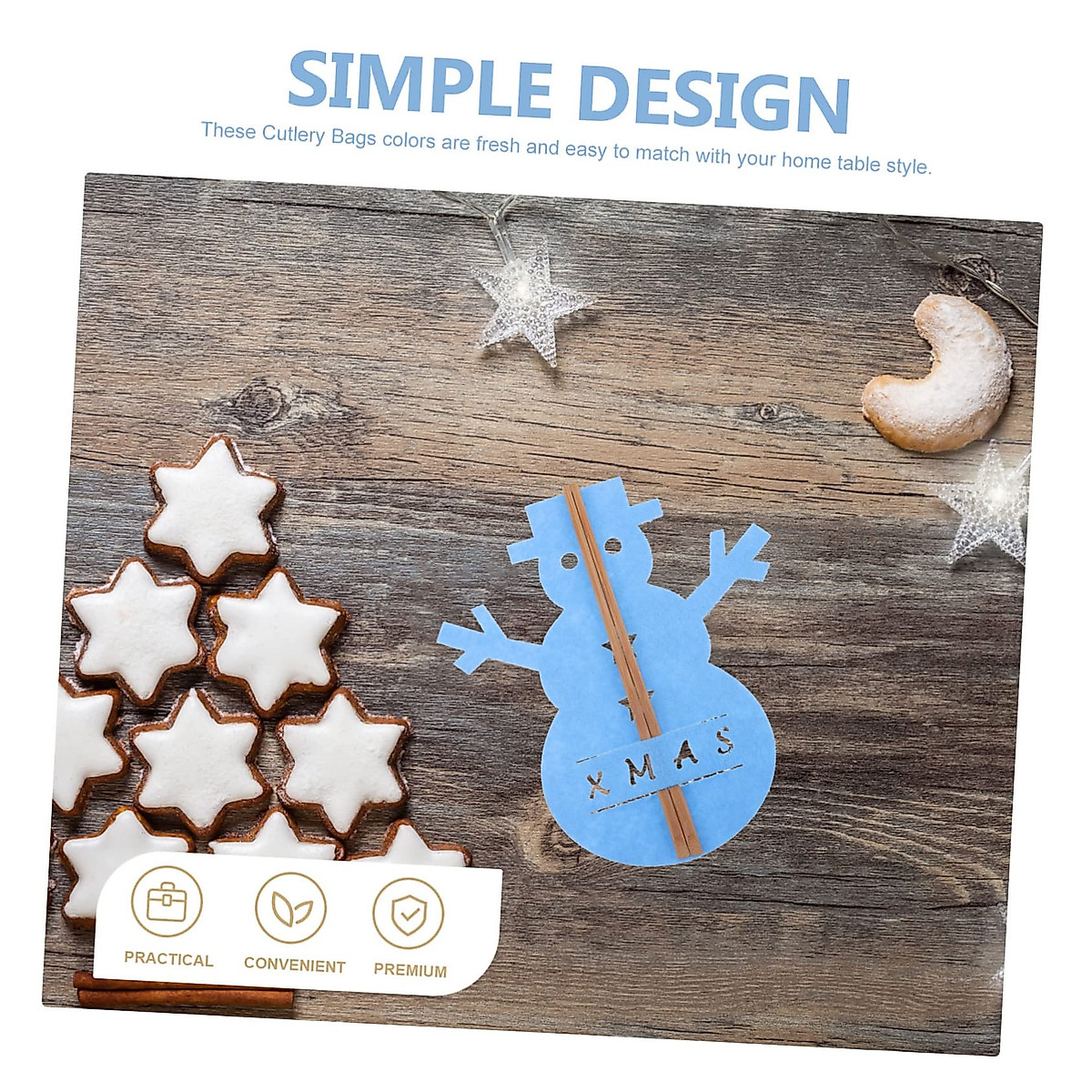 NOLITOY 32 Pcs Utensil Holder for Party New Year Cutlery Holder Silverware Holder for Party Xmas Silverware Holder Utensil Holders Utensil Pouch Blue Felt Cutlery Set Tableware Felt Cloth