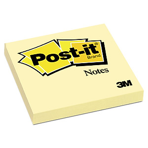 Post-it Notes 3x3 in, 12 Pads, America's 1 Favorite Sticky Notes, Canary Yellow, Clean Removal, Recyclable (654)