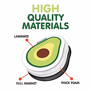 Curious Columbus - Fridge Magnets for Toddlers - Learning Magnets for Toddlers - Set of 52 Toddler Magnets - 26 Big Foam Food Magnets + 26 ABC Alphabet Magnets - Fun Refrigerator Magnets for Kids