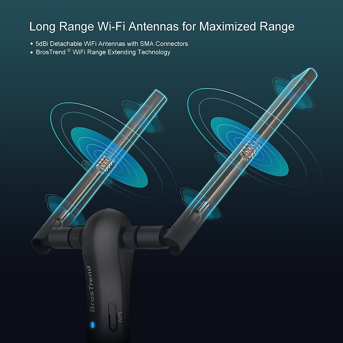 BrosTrend 1200Mbps Long Range USB WiFi Adapter for PC Desktop Laptop of Windows 11/10/8.1/8/7 and BrosTrend 650Mbps Linux WiFi Adapter for Ubuntu, Mint, Kali, Debian, Kubuntu