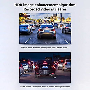 3-inch Driving Recorder 5 Million Pixe-ls Hd Night Vision Reversing Image Front and Rear Dual Lens Free Installation Driving Recorder 1pcs