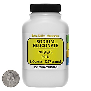 Sodium Gluconate [NaC6H11O7] 99+% USP Grade Powder 8 Oz in a Space-Saver Bottle