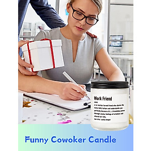 Coworker Candle, Gifts for Coworkers, Coworker Gifts for Women, Vanilla Natural Soy Wax Candle, Coworker Leaving Gifts, Going Away Goodbye Farewell Gifts for Coworkers
