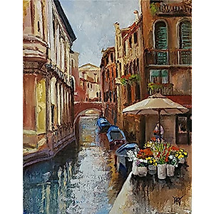 Flowers in Venice - Venice, Italy by Internationally Renowned Painter Yary Dluhos