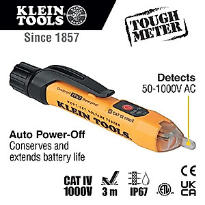 Klein Tools NCVT1XTKIT Non-Contact Voltage Detector Pen and GFCI Outlet Premium Test Kit, 70V to 1000V AC, Detects Common Wiring Problems