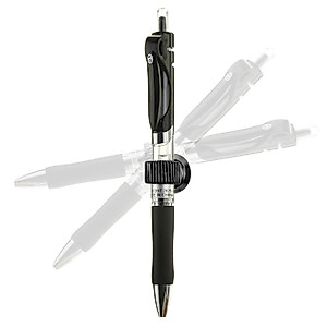 Outus Pen Holder Clips Manganese Steel Pen Holder Self Adhesive Pen Pencil Organizer with Adjustable Spring Loop for Refrigerator Whiteboard Erase Board and Bulletin Board Map (16 Pieces, Black)