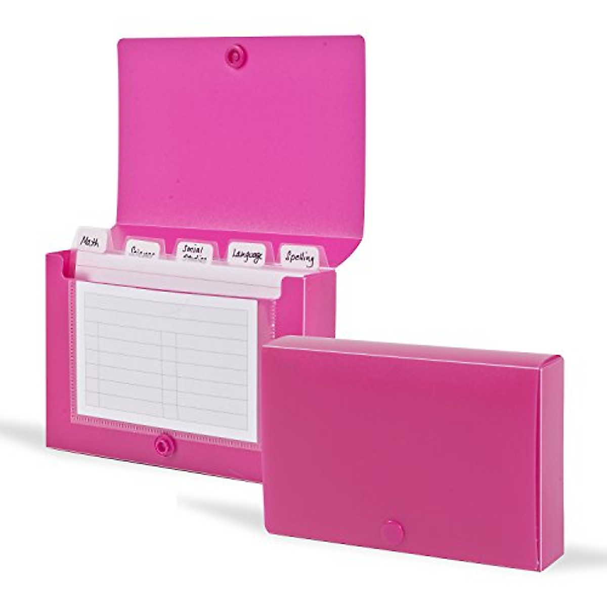 DocIt Index Card Holder 3x5 for Storing Recipe Cards, School Index Cards & More, Color May Vary (00868)