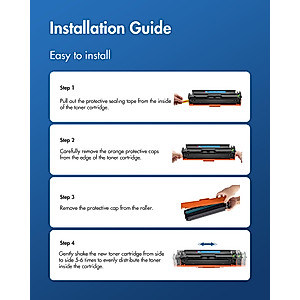 OLORVA 206A Toner Cartridge 4 Pack | Toner Cartridge Replacement for HP 206A 206X Compatible with HP Color Laserjet Pro MFP M283fdw M283cdw M255dw, Color Pro MFP M283 M255 Series | W2110A